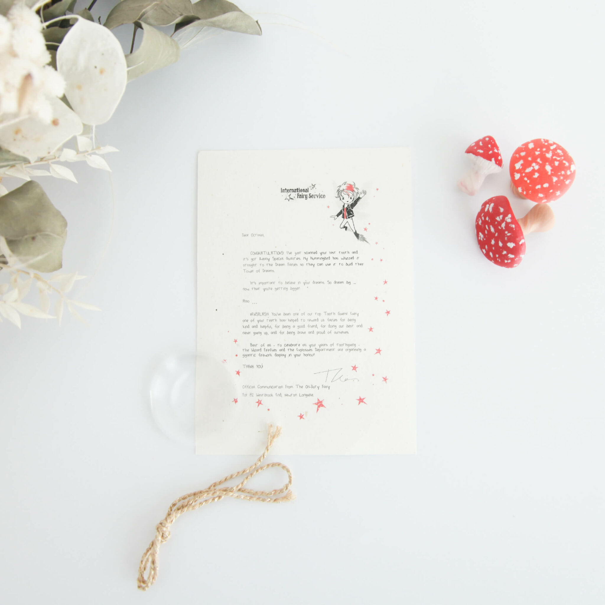 First & Last Lost Tooth Fairy Letters Archives - International Elf Service