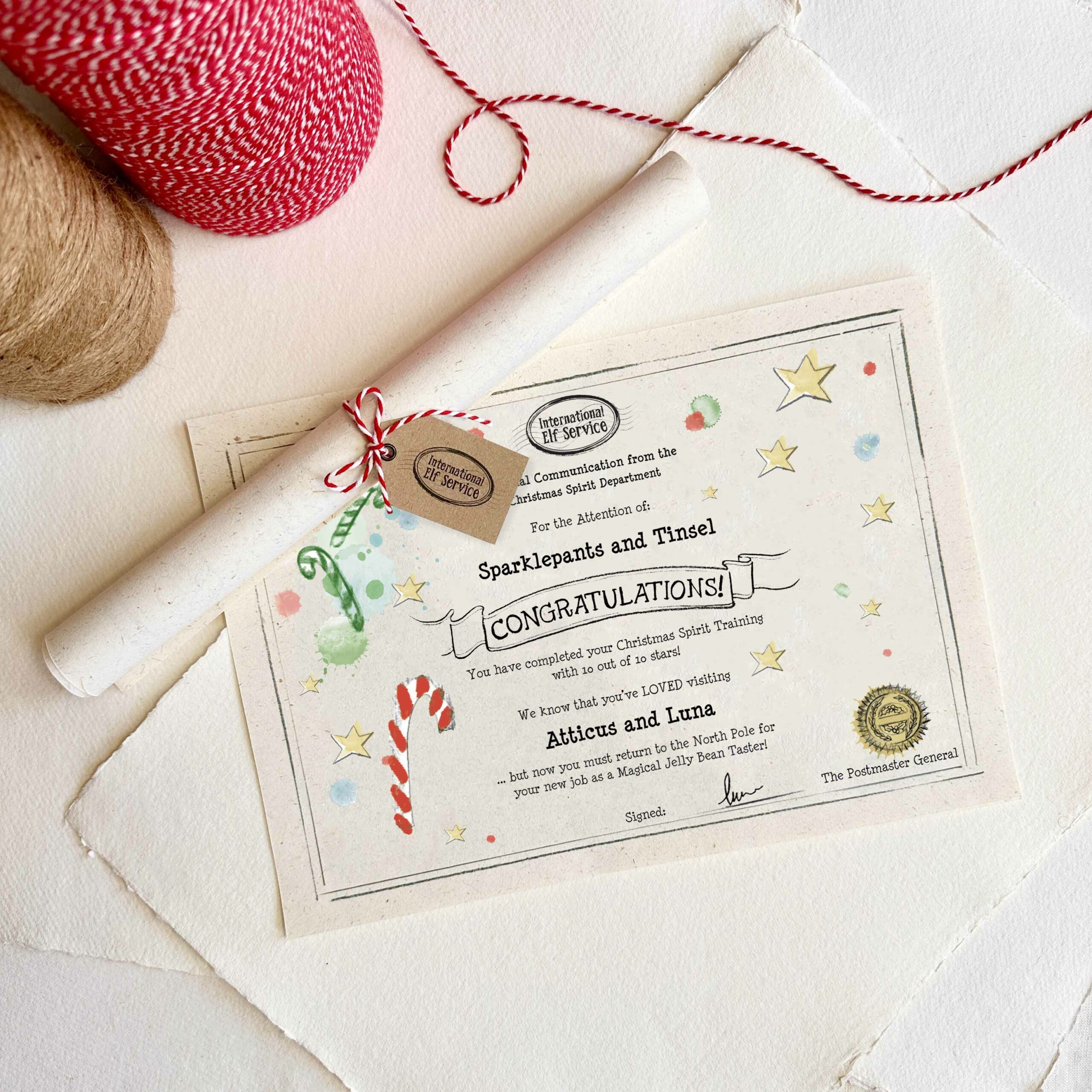 Elf Goodbye Certificate - International Elf Service