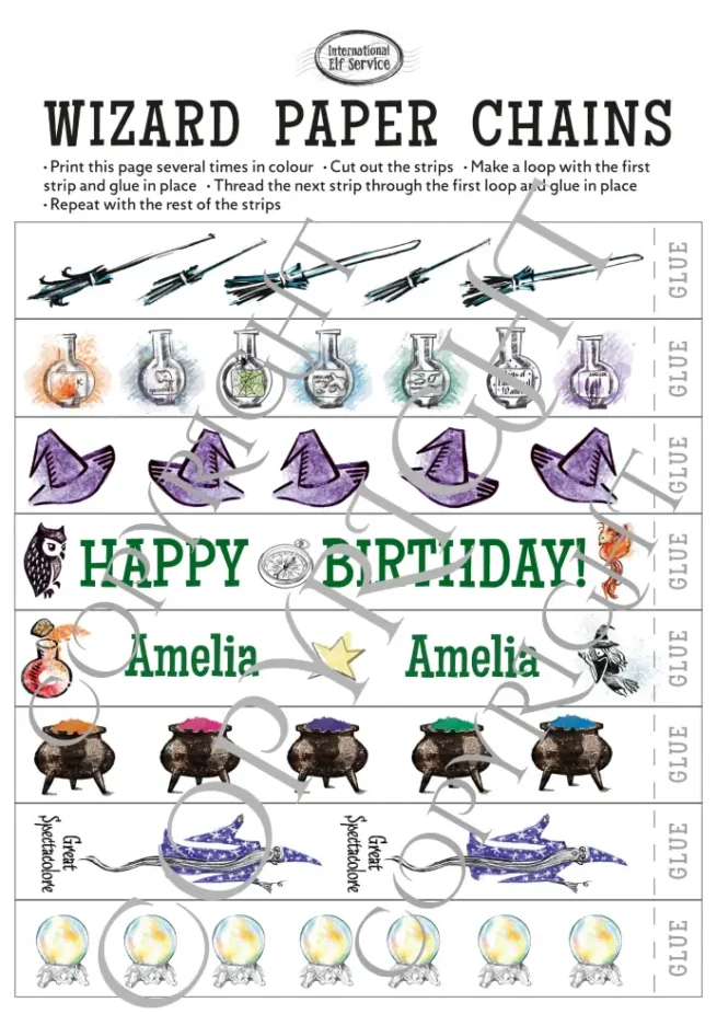 Personalised Paper Chain Packs - International Elf Service